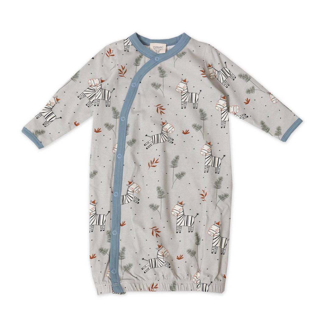 Zebra Baby Kimono Sleep Gown (Organic Cotton) | Zahra LLC